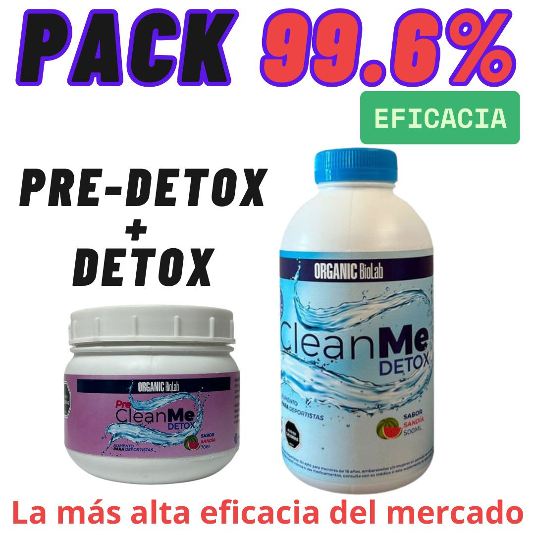 Pack Detox 99.6% Eficacia PreDetox + CleanMe Detox
